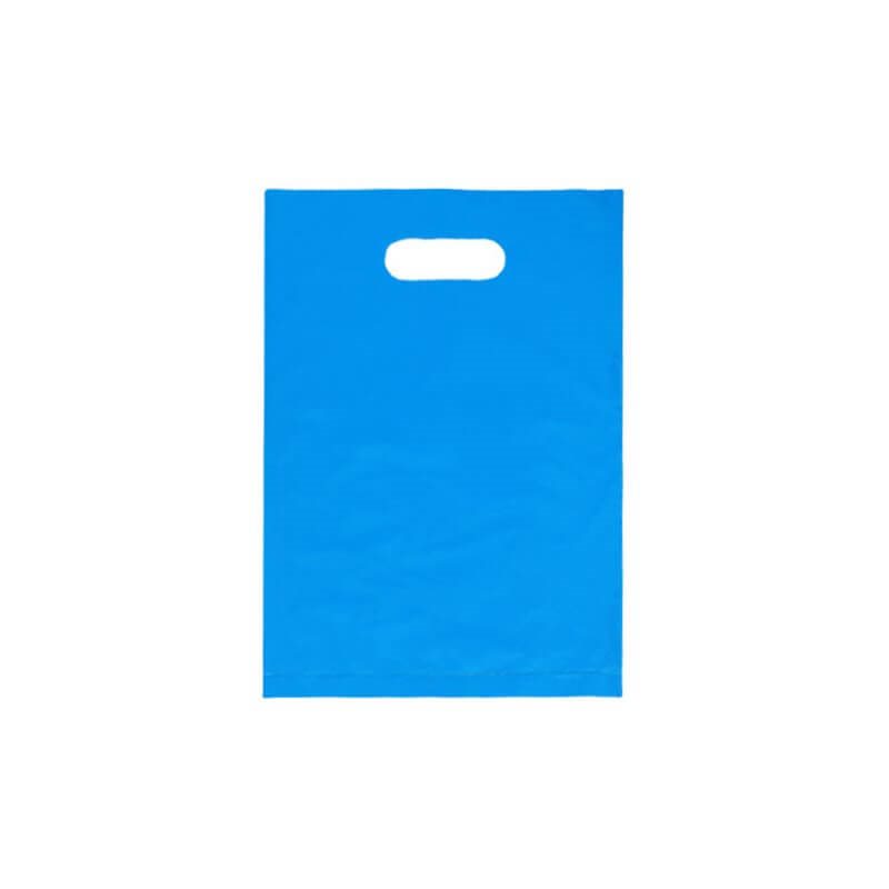 Small Plastic Carry Bags 200x300mm Blue - 100pcs