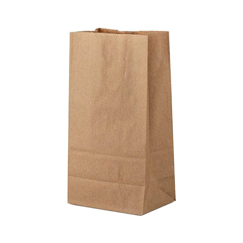 150x280x90mm Kraft Greaseproof Paper Bags Block Bottom - 300pcs