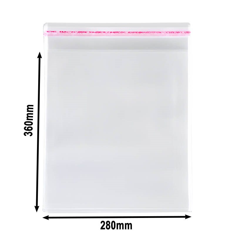 Peel and Seal Cellophane Bags 280x360mm - 1000pcs
