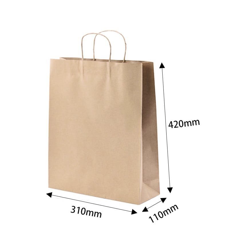 Brown Large Paper Carry Bags 310mm x 420mm