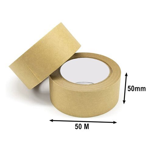 36 Rolls Brown Kraft Paper Packing Tape 50mmx50M