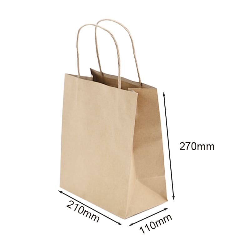 50pcs Large Brown Paper Carry Bags 450x500mm